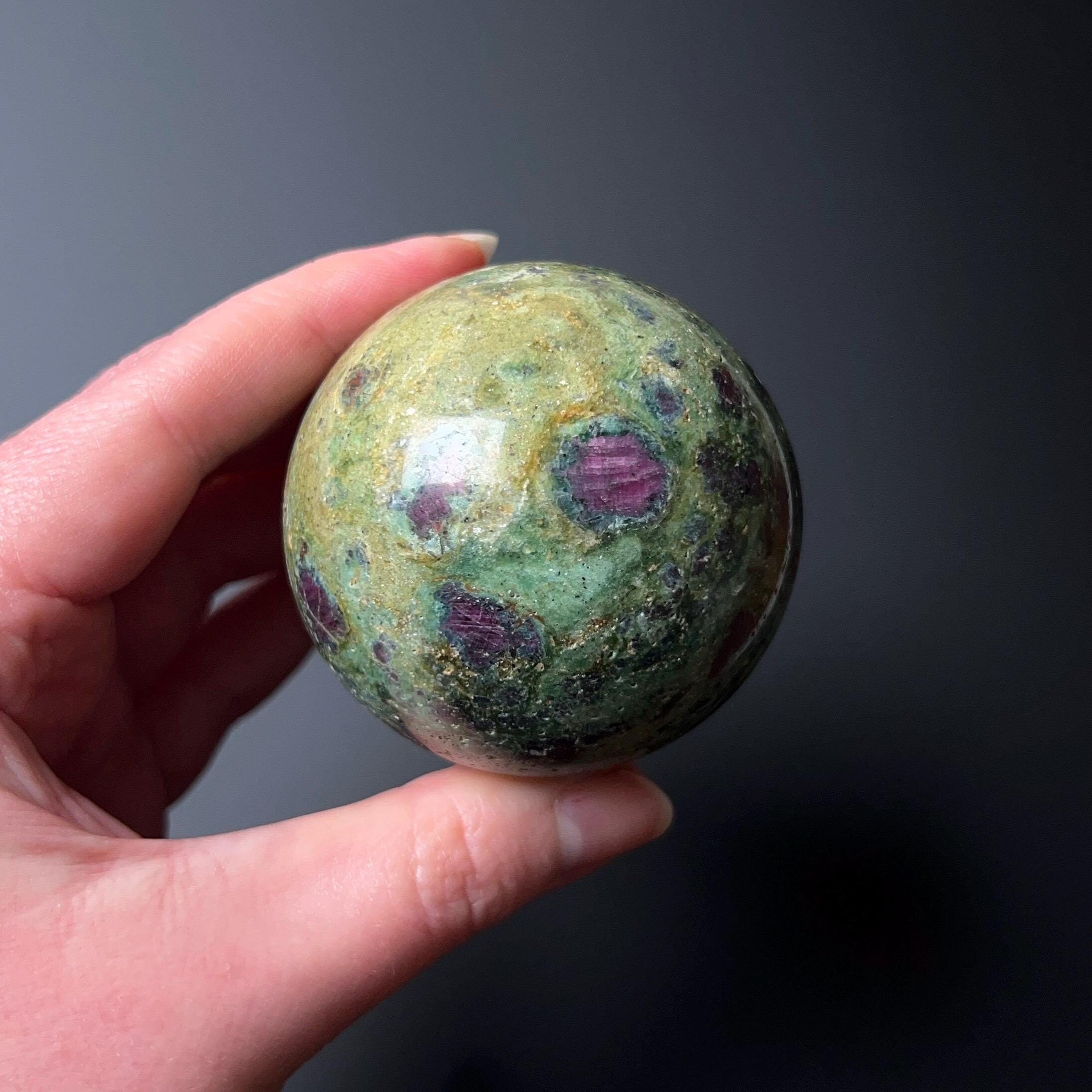 Ruby Fuchsite Sphere | Ruby Kyanite Crystal Sphere - Etsy