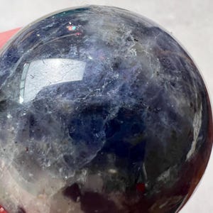 Blood Iolite Sphere | Sunstone Iolite Crystal Sphere - Etsy