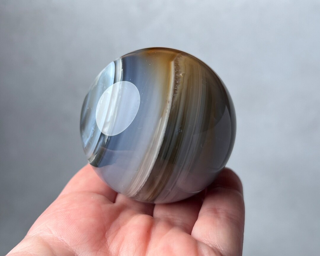 Banded Agate Sphere Striped Agate Crystal Sphere - Etsy