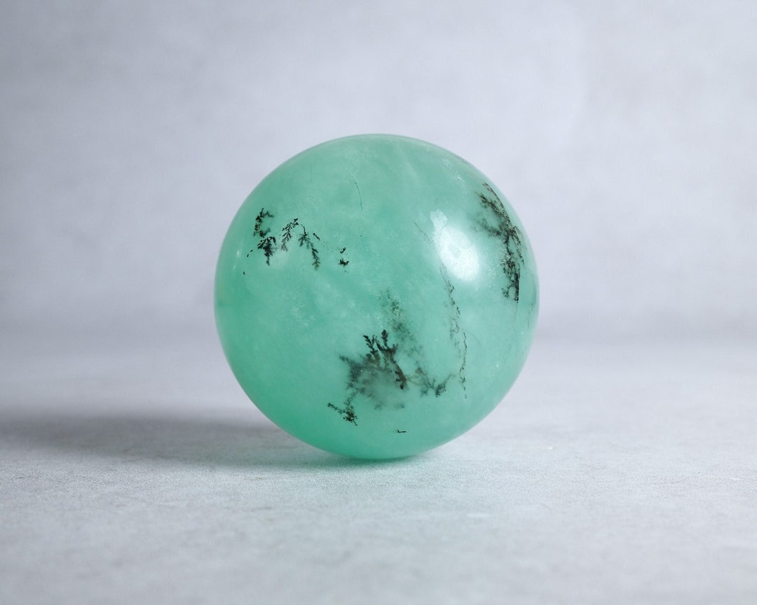 Rare Dendritic Fluorite Sphere Mint Green Fluorite Crystal - Etsy