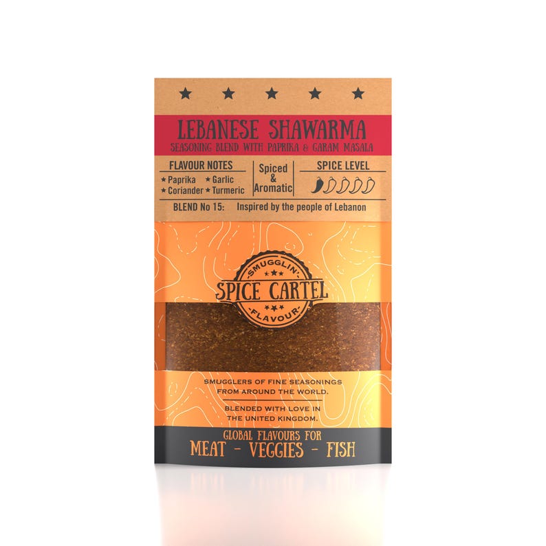 Lebanese Shawarma Spice Blend: Paprika, Cumin & Turmeric (35g) - Etsy UK