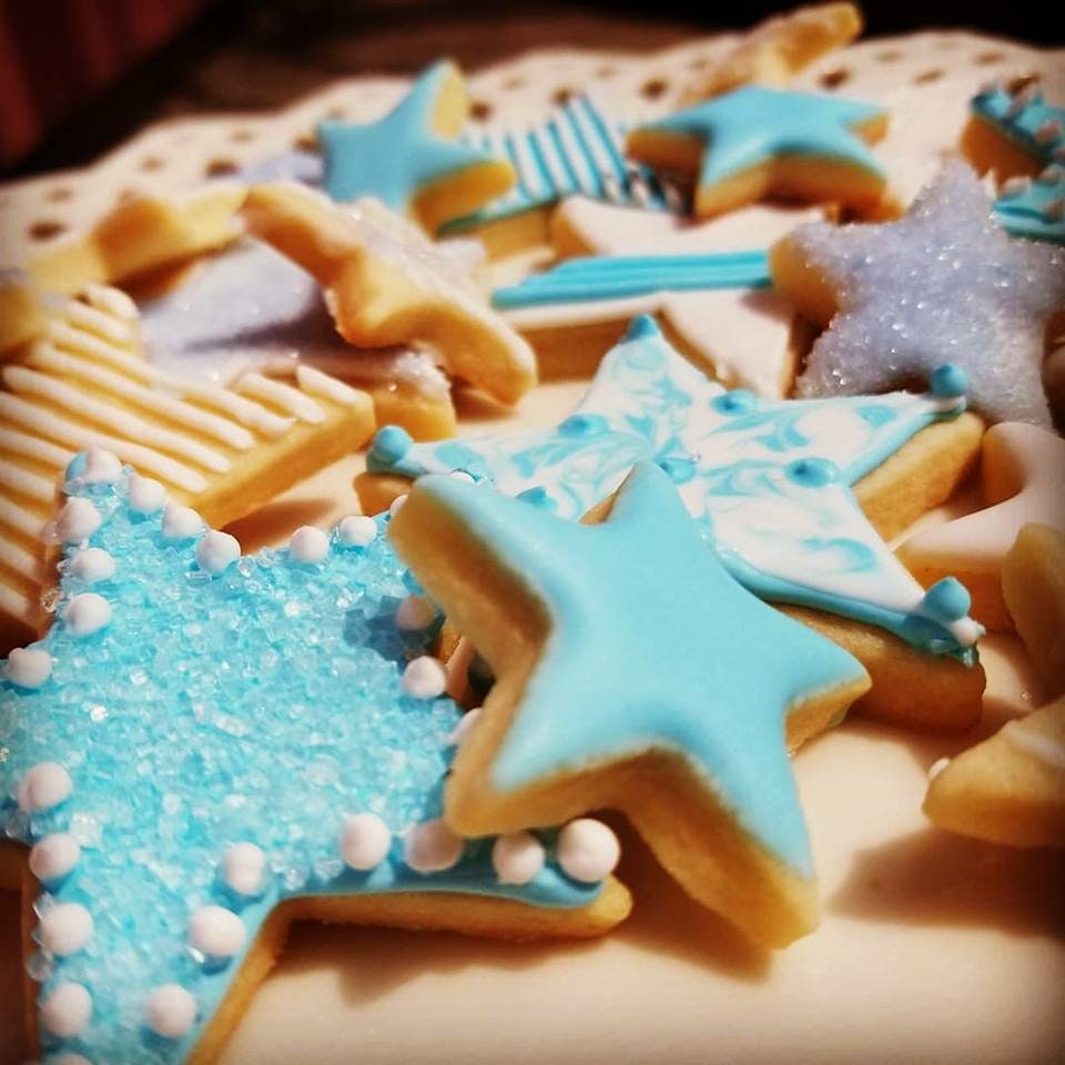 Baby Blue Star Sugar Cookies - Etsy