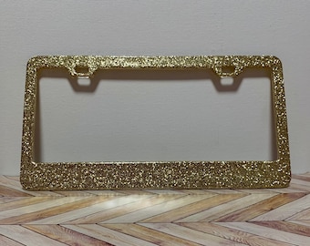 Glitter Resin License Plate Frame - Etsy