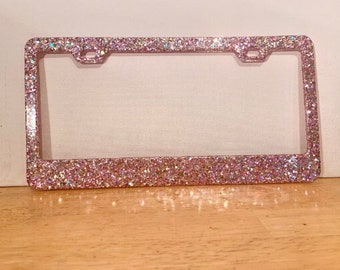 Gold Glitter License Plate Frame - Etsy