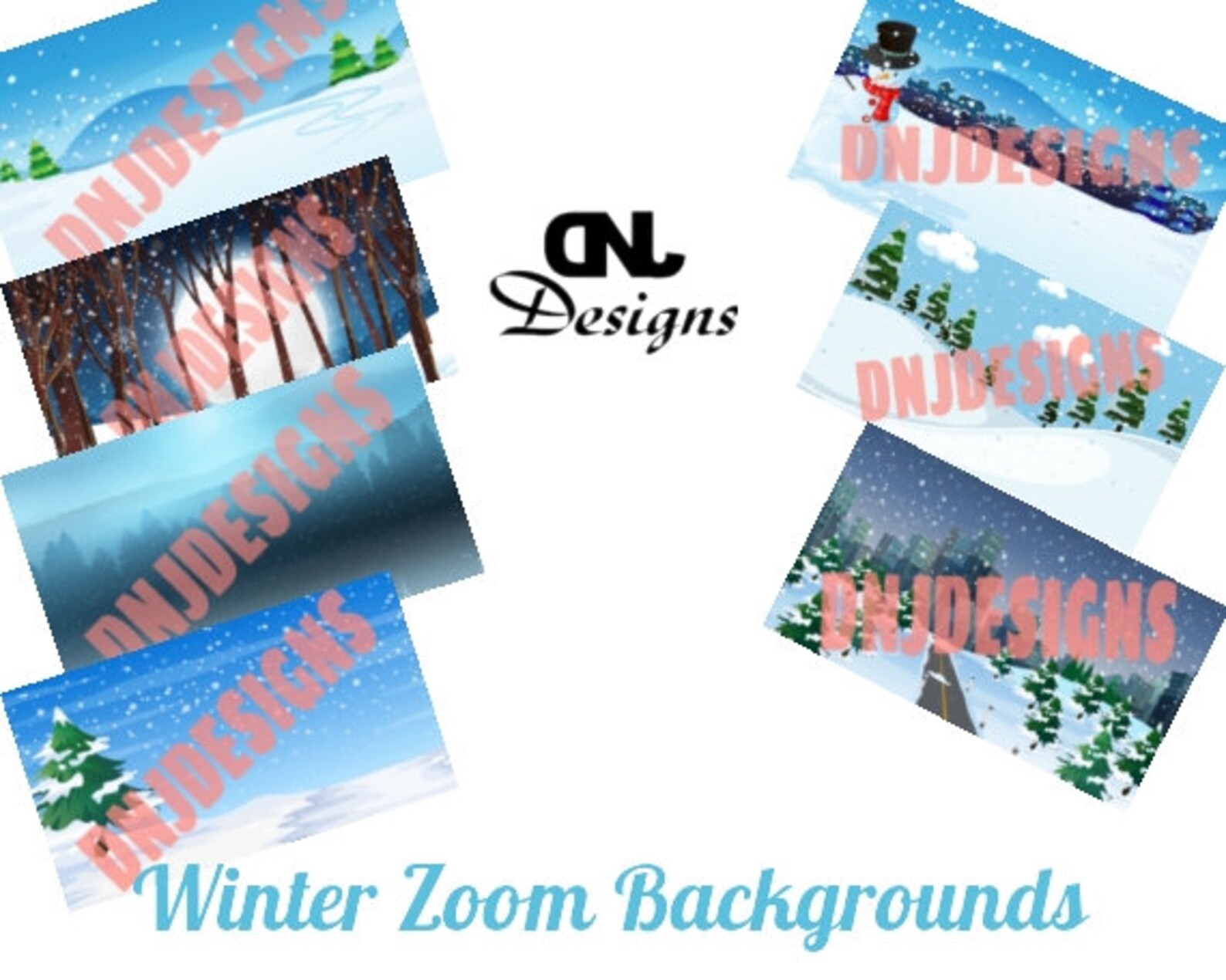 Winter Zoom Backgrounds - Etsy