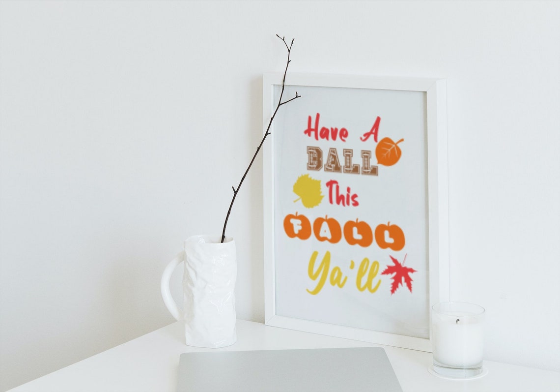 Have A Ball This Fall Ya'll Cut File Pack, Autumn, Football, Leaves - Etsy