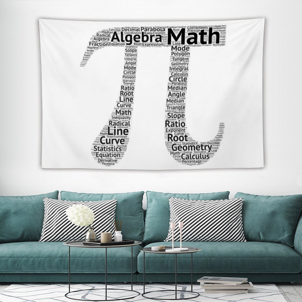 Pi Symbol With Math Terminology Wall Tapestry - Etsy