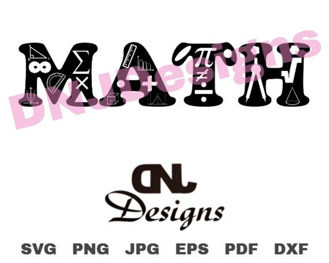 Math - Symbols and Figures Cut File Pack, Math Symbols, Math Figures ...