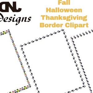 Fall-halloween-thanksgiving Border Clipart Pack - Etsy