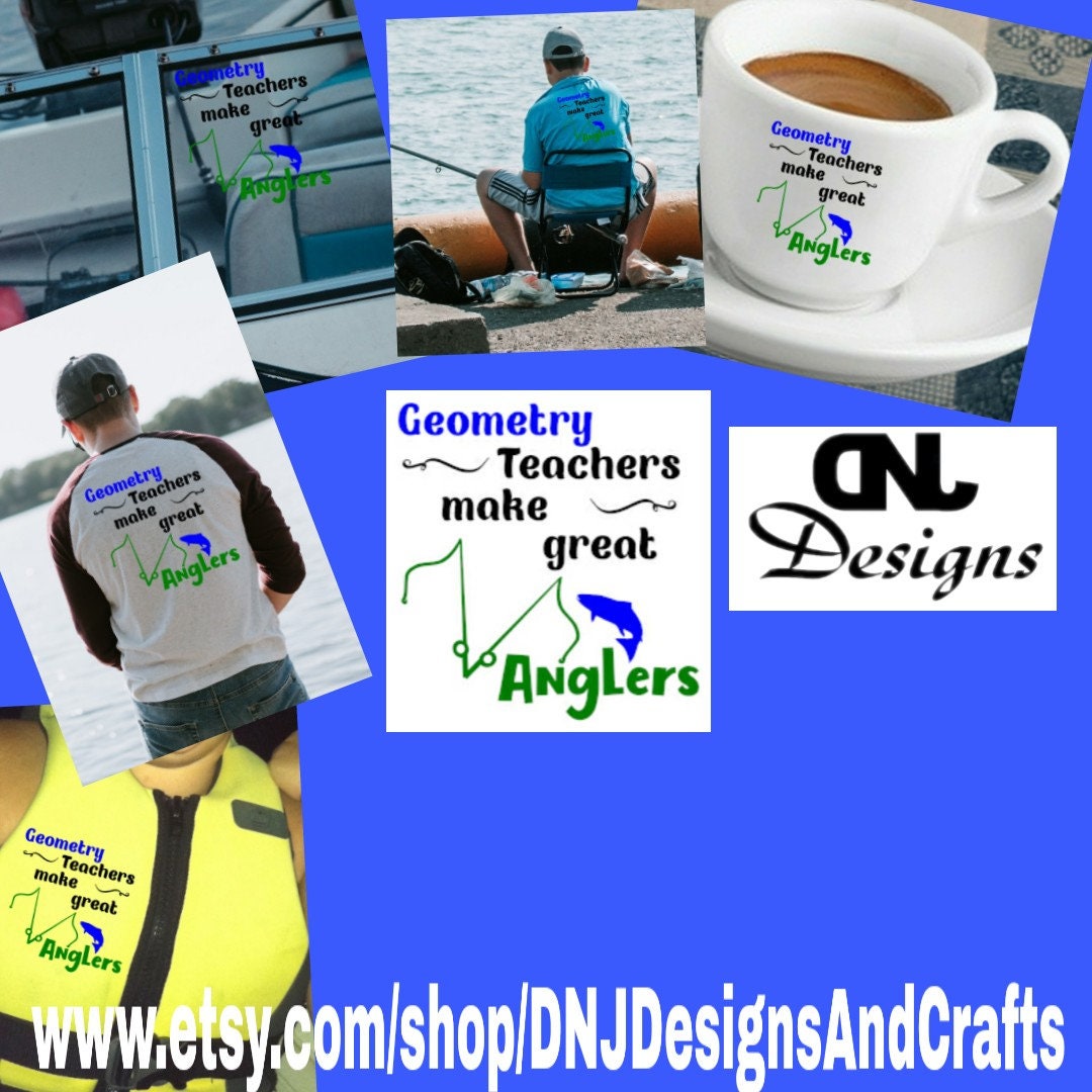 Geometry Teachers Make Great Anglers Cut File Pack Math - Etsy