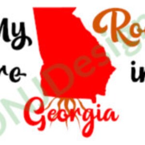 My Roots Are in Georgia Svg, Flower Pot, Georgia - Etsy