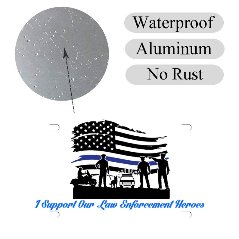I Support Our Law Enforcement Heroes License Plate - Etsy