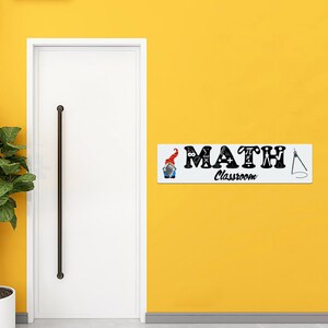 Math Classroom Horizontal Sign 24" X 6" Metal Sign Aluminum Plate - Etsy