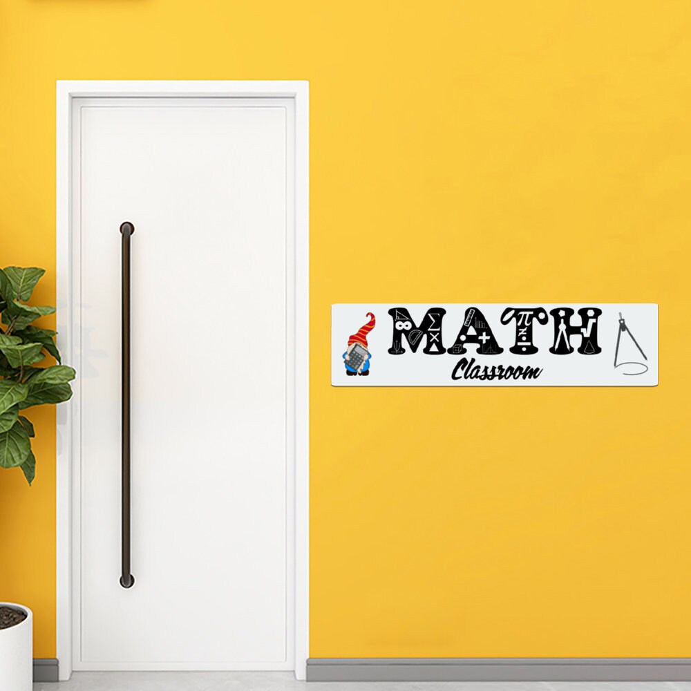 Math Classroom Horizontal Sign 24 X 6 Metal Sign Aluminum Plate - Etsy