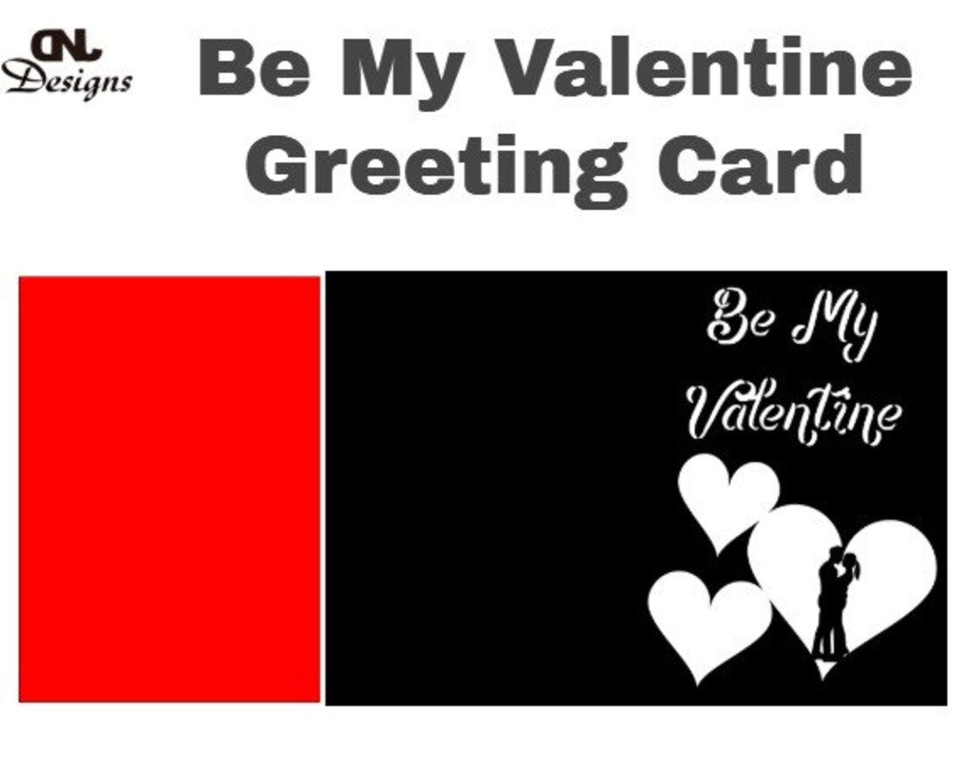 Be My Valentine Greeting Card Cut File, Valentine's Day - Etsy