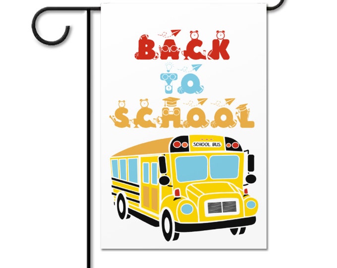Personalized Back to School Garden Flag, Personalized Garden Flag ...