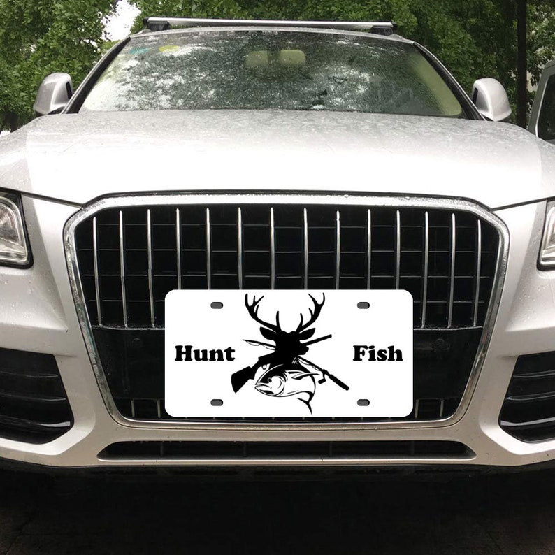 Hunt/fish Aluminum License Plate - Etsy