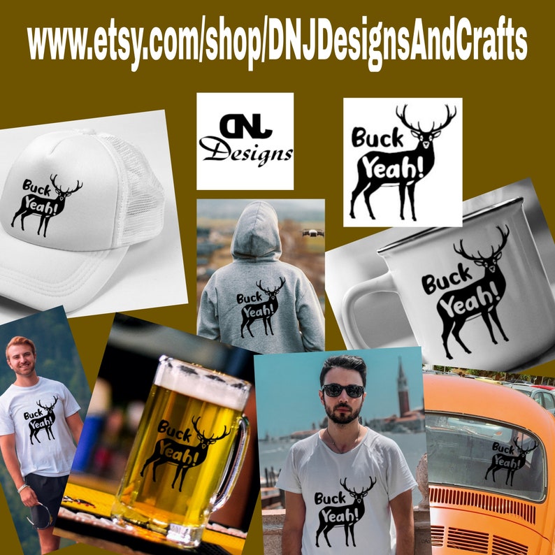 Buck Yeah! Cut File Pack, Hunting, Deer - Etsy