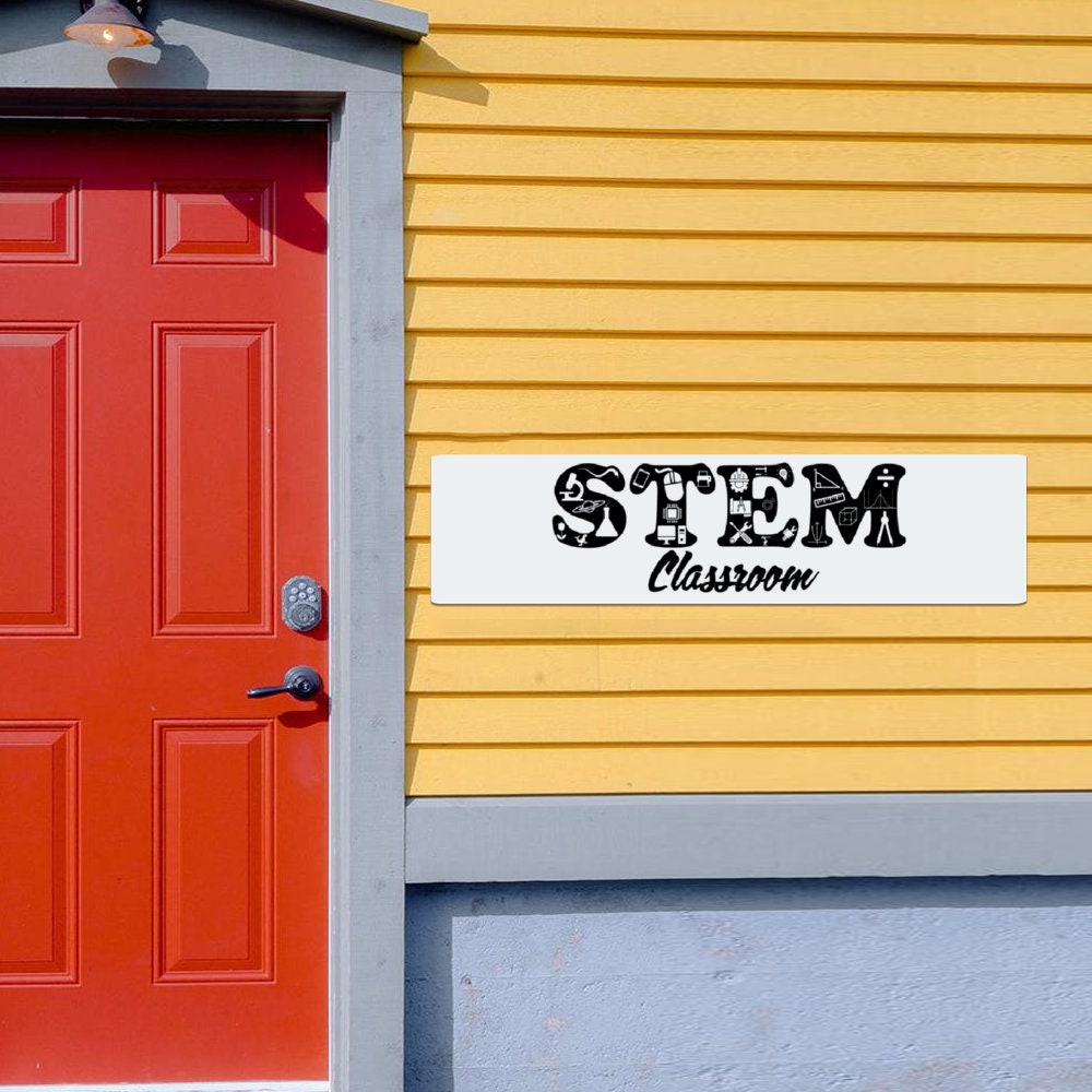 STEM Classroom Sign 24" X 6" Metal Sign Aluminum Plate - Etsy