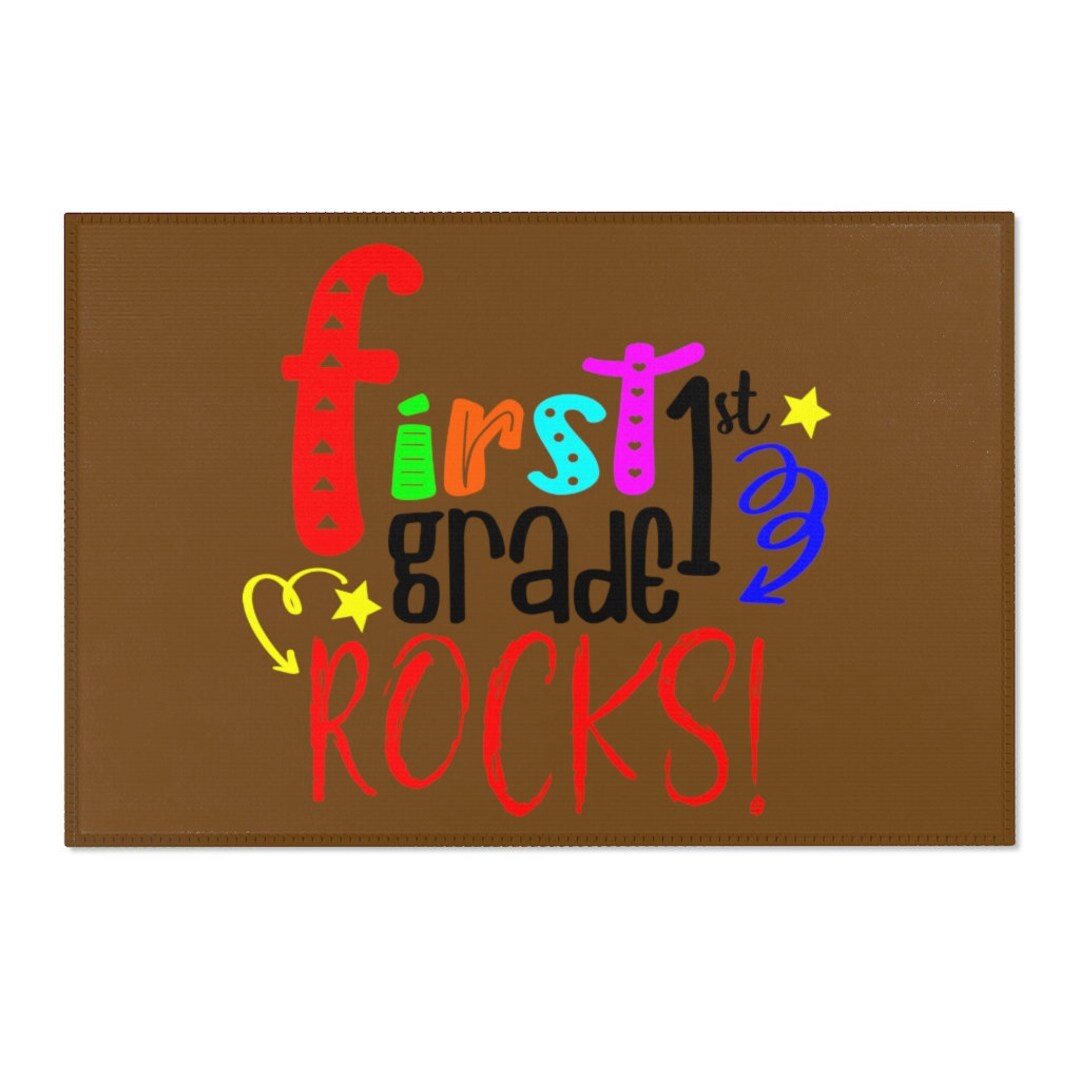 First Grade Rocks Area Rug - Etsy