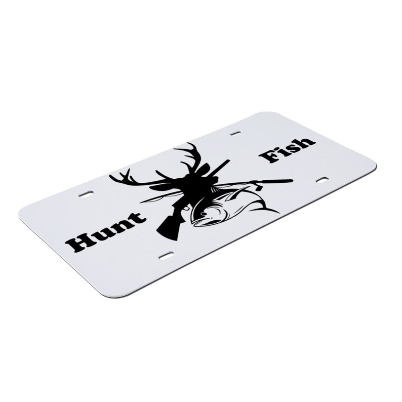 Hunt/fish Aluminum License Plate - Etsy