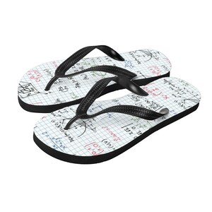 Math Adults' Flip Flops Black Sole and Strap - Etsy