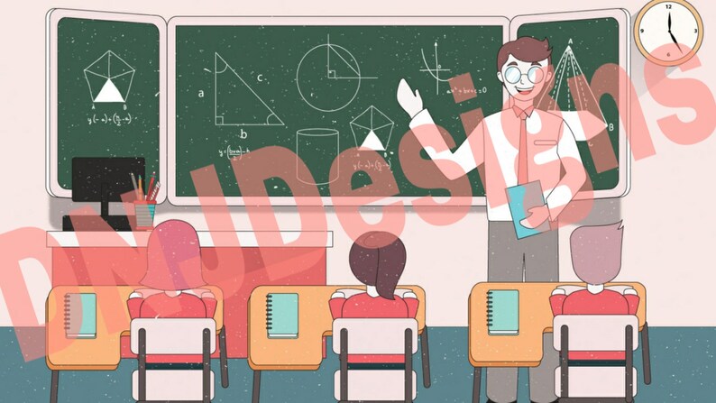 Students in Classroom Zoom Backgrounds, School, Teacher - Etsy