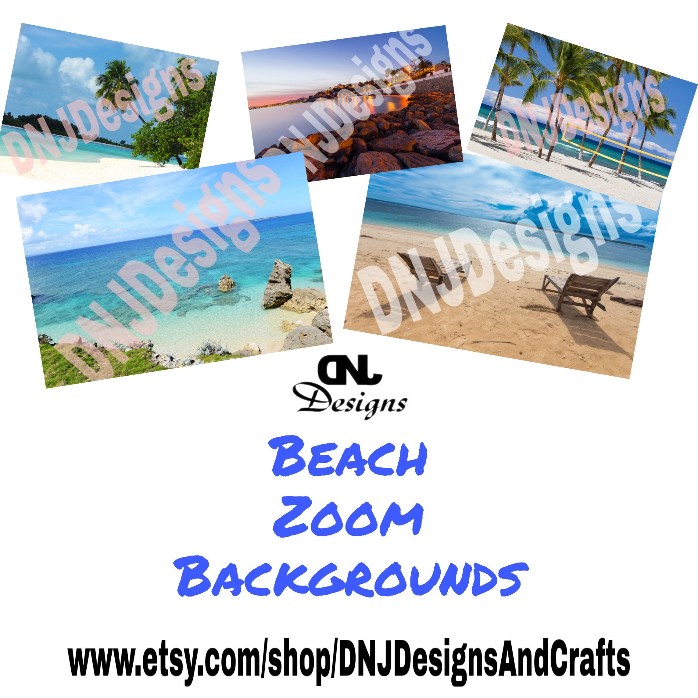Beach Zoom Virtual Background - Etsy