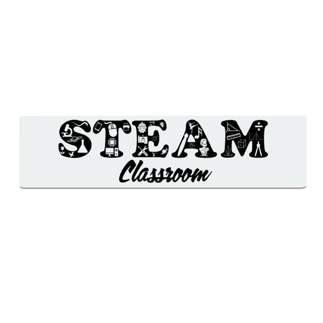 STEAM Classroom Sign 24" X 6" Metal Sign Aluminum Plate - Etsy