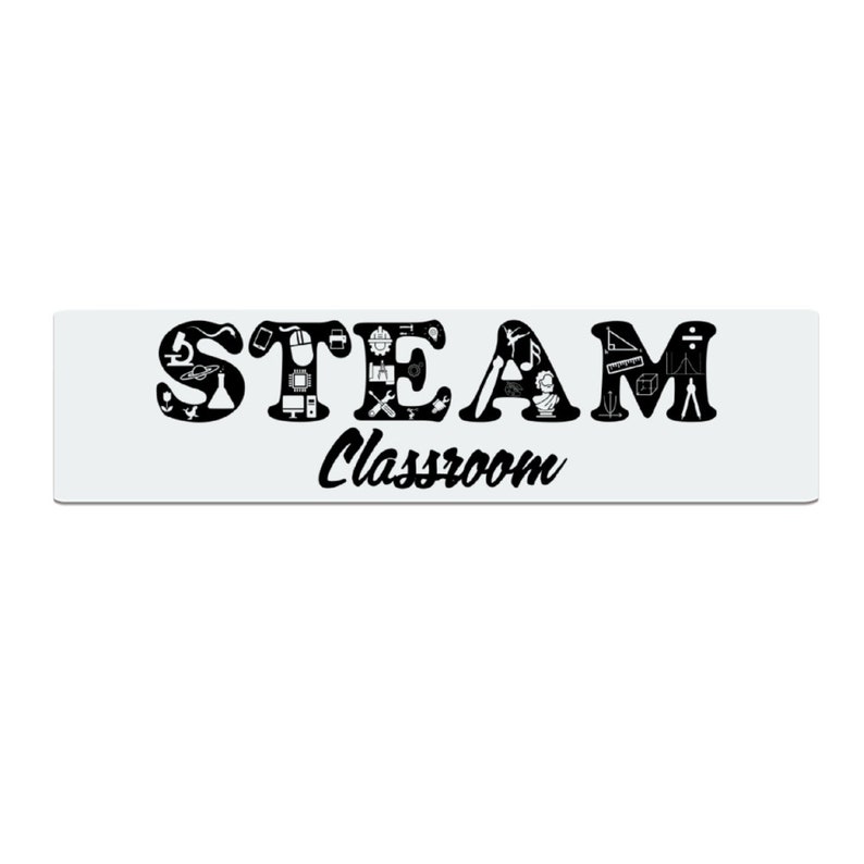 STEAM Classroom Sign 24" X 6" Metal Sign Aluminum Plate - Etsy