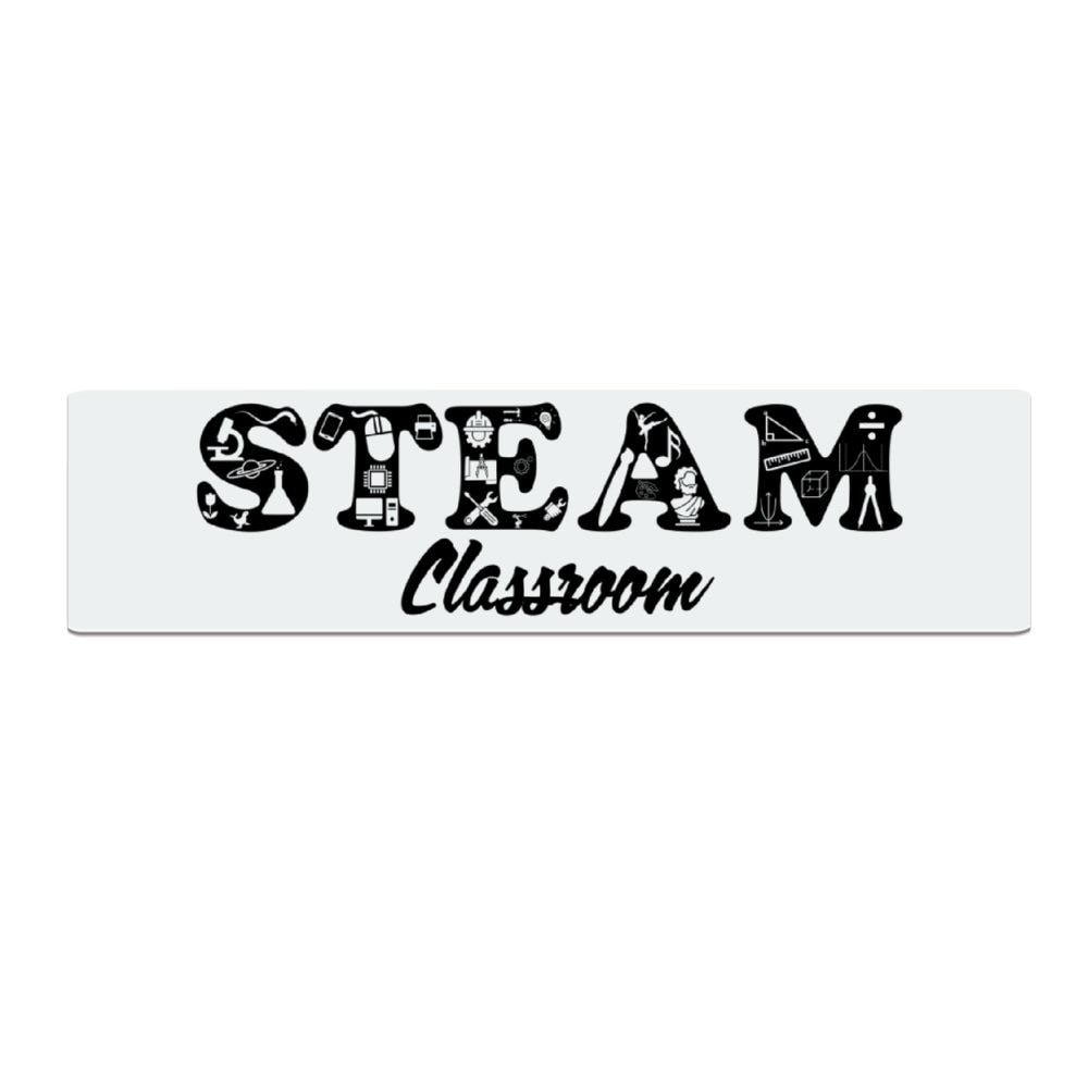 STEAM Classroom Sign 24" X 6" Metal Sign Aluminum Plate - Etsy