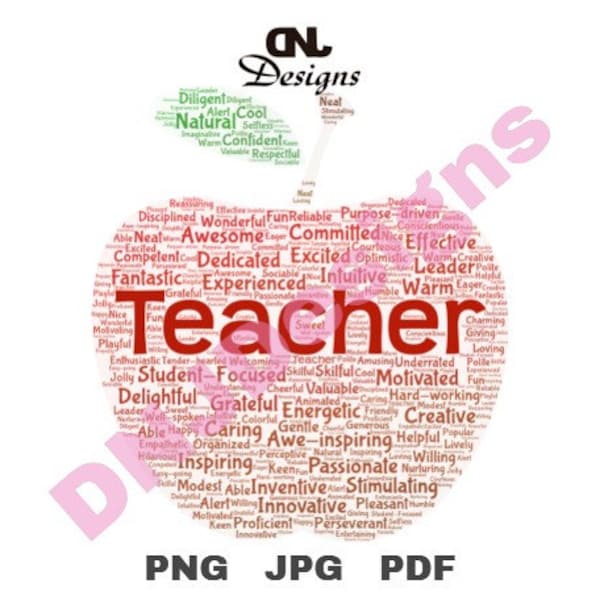 Apple Word Art - Etsy