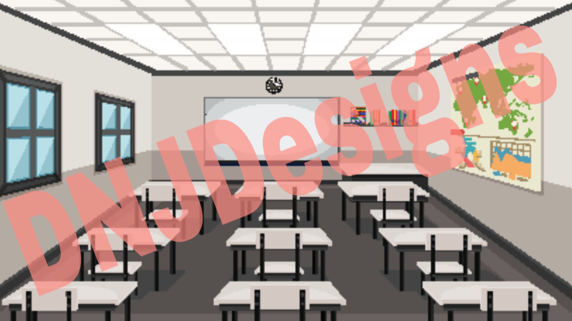 Empty Classroom Zoom Backgrounds, Teacher - Etsy