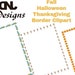 Fall-halloween-thanksgiving Border Clipart Pack - Etsy