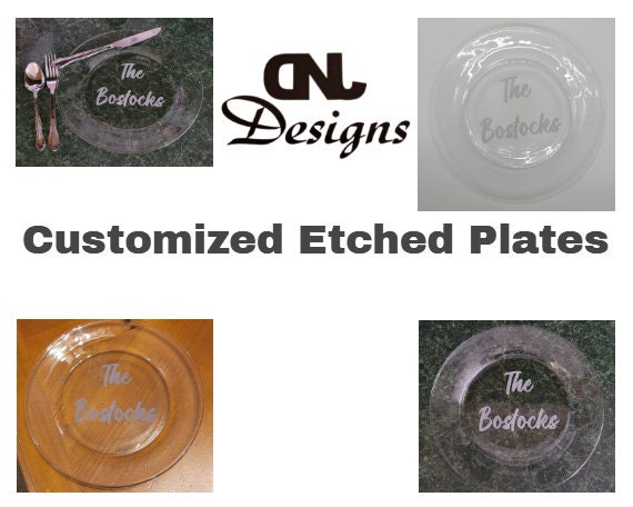 Customized Etched Glass Plate Wedding Gift Shower Gift | Etsy