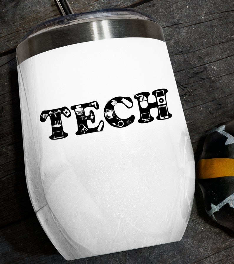TECH Word Art Cut File Pack, Technology Word Art, Tech Buff, Tech Nerd ...