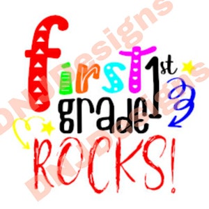 First Grade Rocks Cut File Pack, Teacher, School, 1st Grade, Education ...