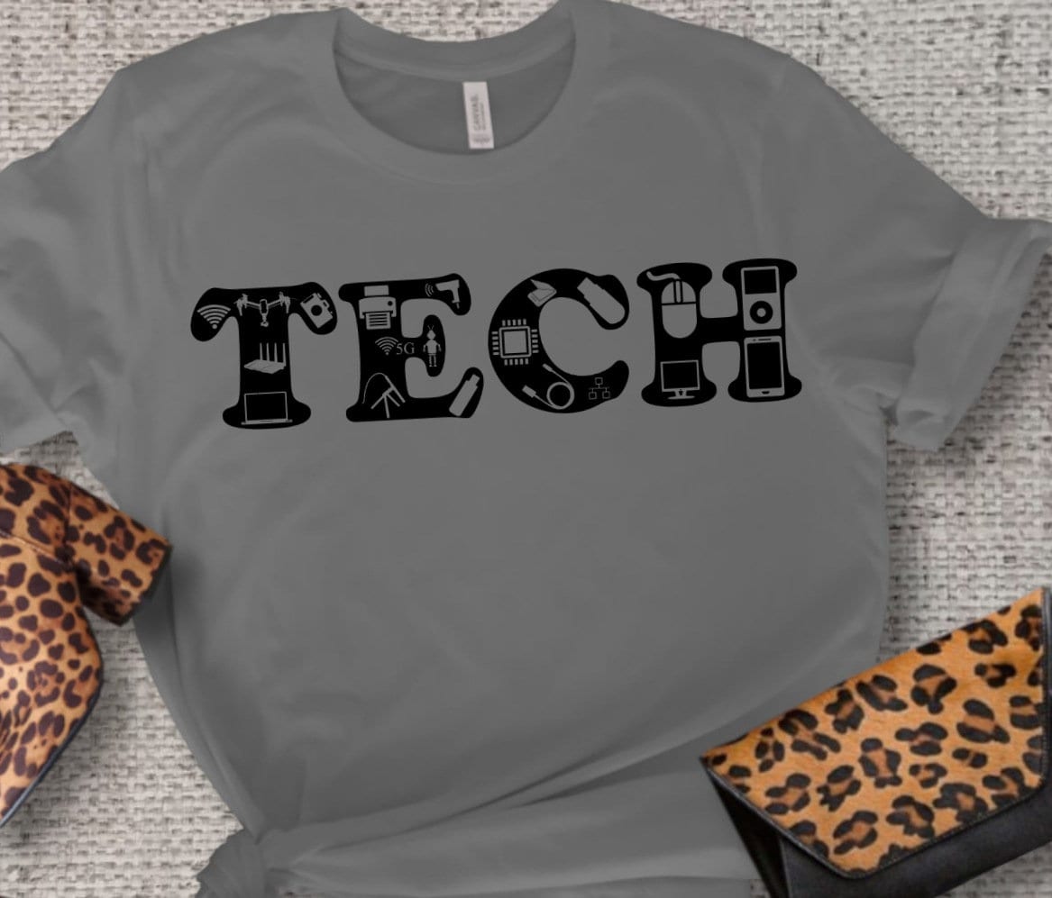 TECH Word Art Cut File Pack, Technology Word Art, Tech Buff, Tech Nerd ...