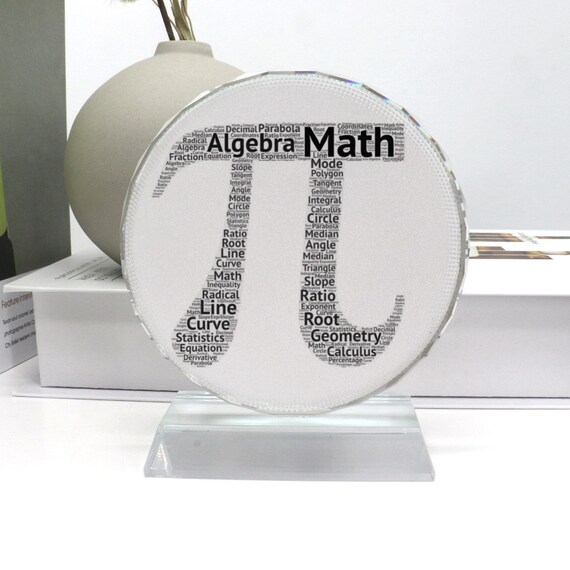 Pi Math Word Art Glass Block - Etsy