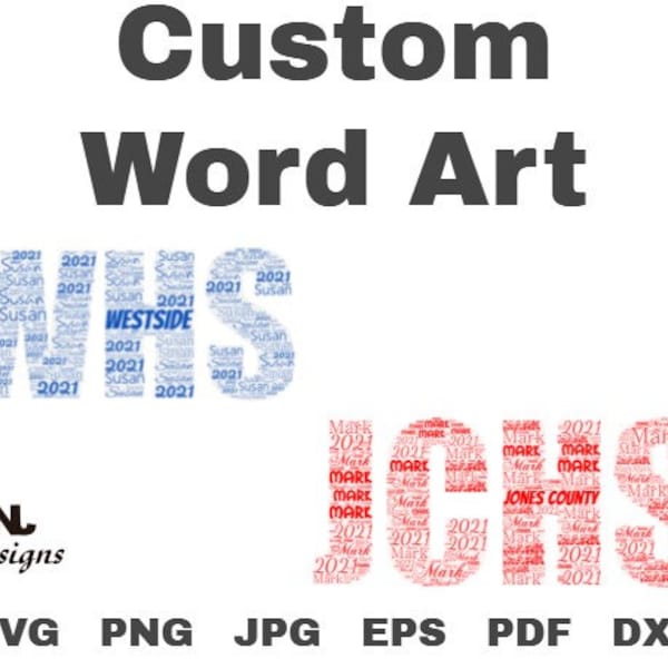 Senior Word Art - Etsy