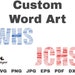 Custom Senior Word Art - Senior Name-school-class - Etsy