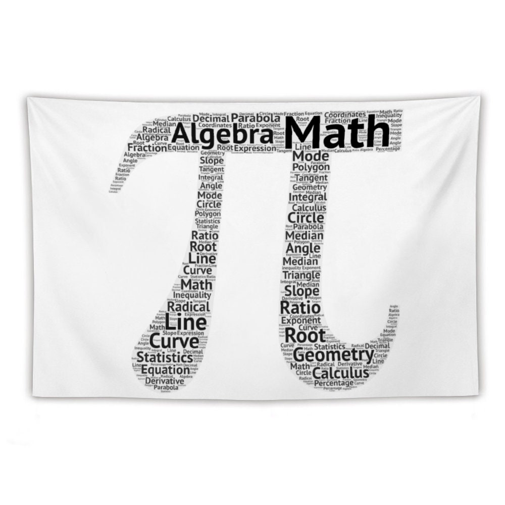 Pi Symbol With Math Terminology Wall Tapestry - Etsy