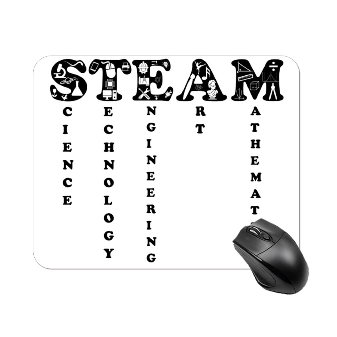 STEAM Word Art Mouse Pad 7.9" X 9.8" - Etsy