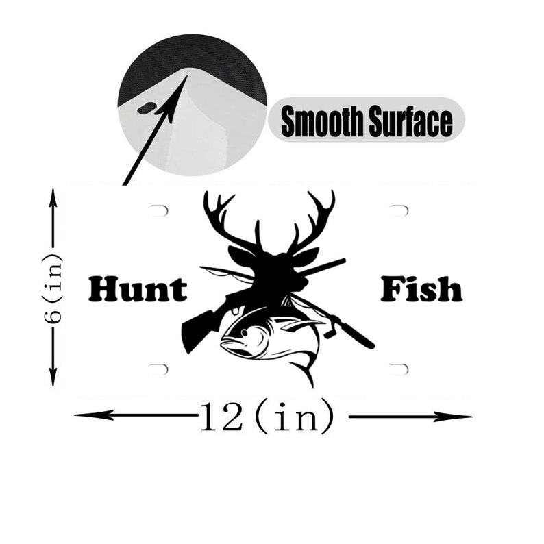 Hunt/fish Aluminum License Plate - Etsy