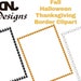 Fall-halloween-thanksgiving Border Clipart Pack - Etsy