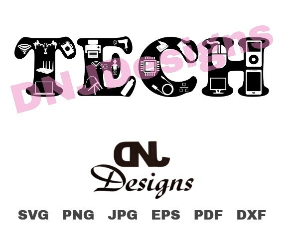 TECH Word Art Cut File Pack Technology Word Art Tech Buff - Etsy Singapore