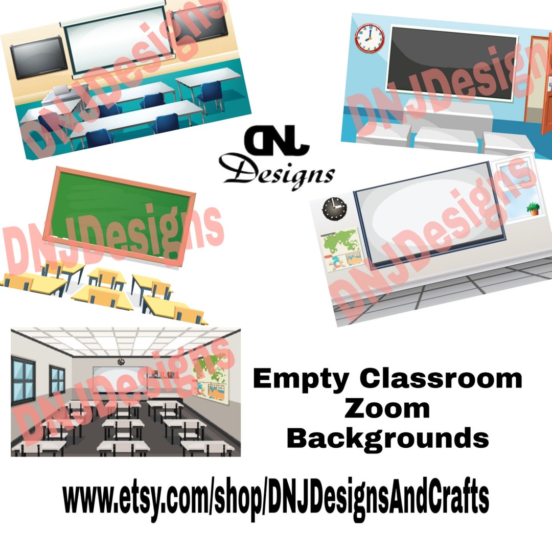 Empty Classroom Zoom Backgrounds, Teacher - Etsy