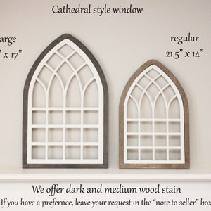 Farmhouse Window Wood Cathedral Window Framed Arch Large Cathedral ...