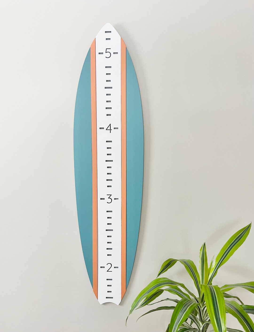 Surfboard Growth Chart Beach Nursery Wall Art Baby Gift Growth Chart ...