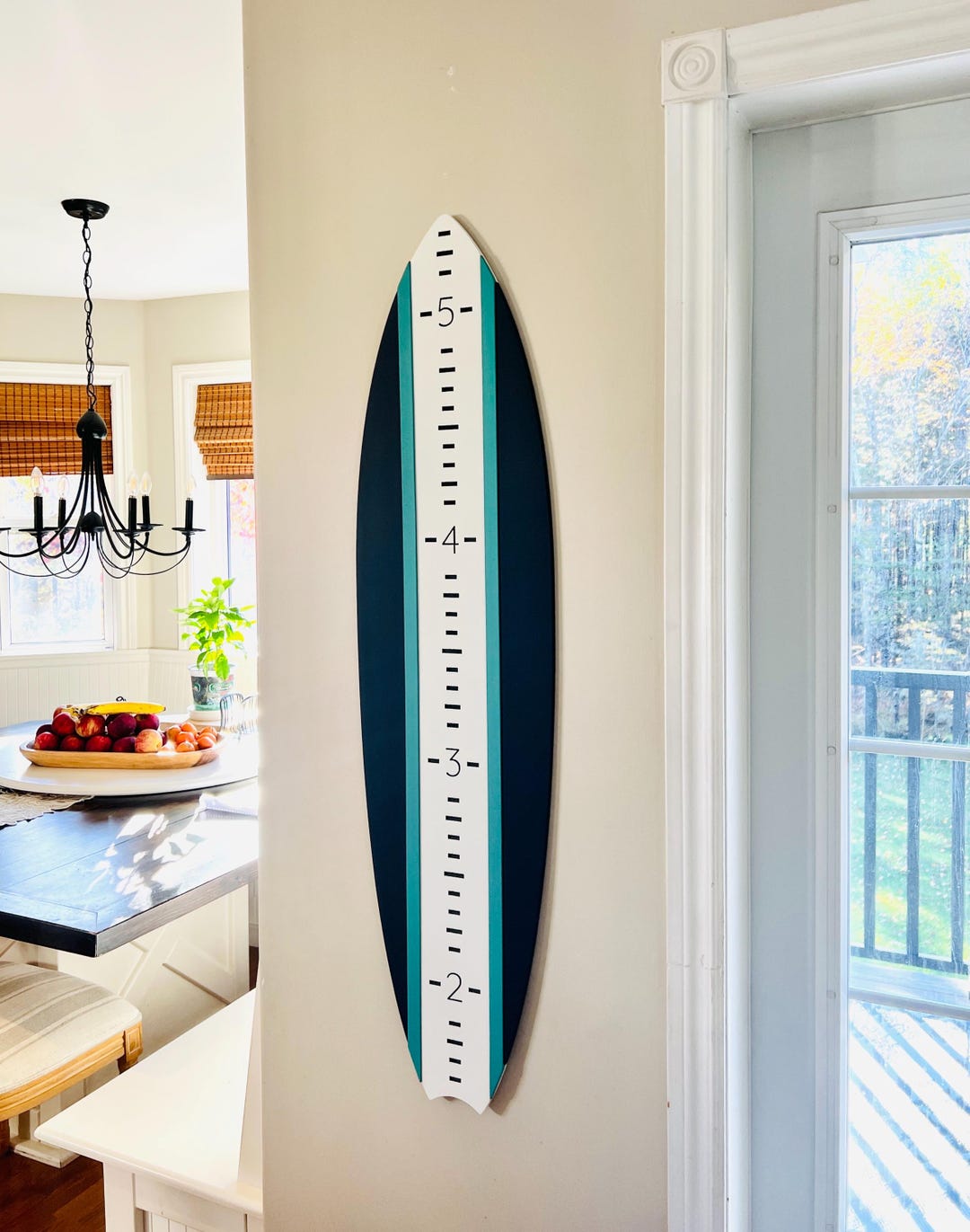 Surfboard Growth Chart Beach Nursery Wall Art Baby Gift Growth Chart ...